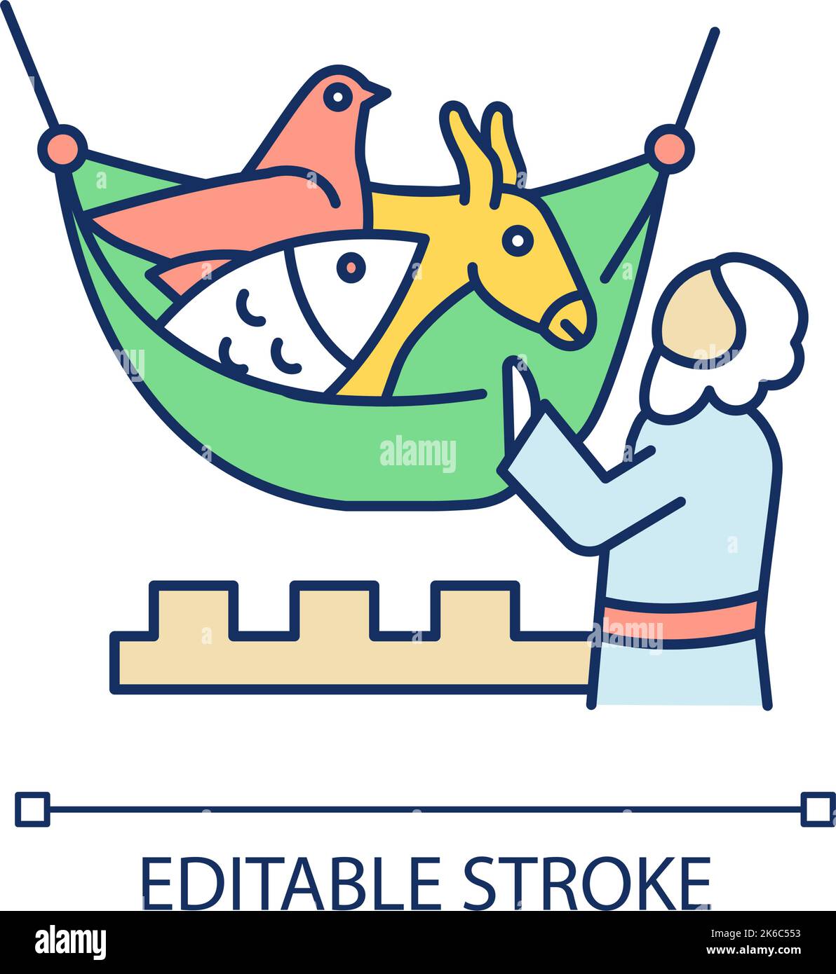 Apostle Peter vision RGB color icon Stock Vector Image & Art - Alamy