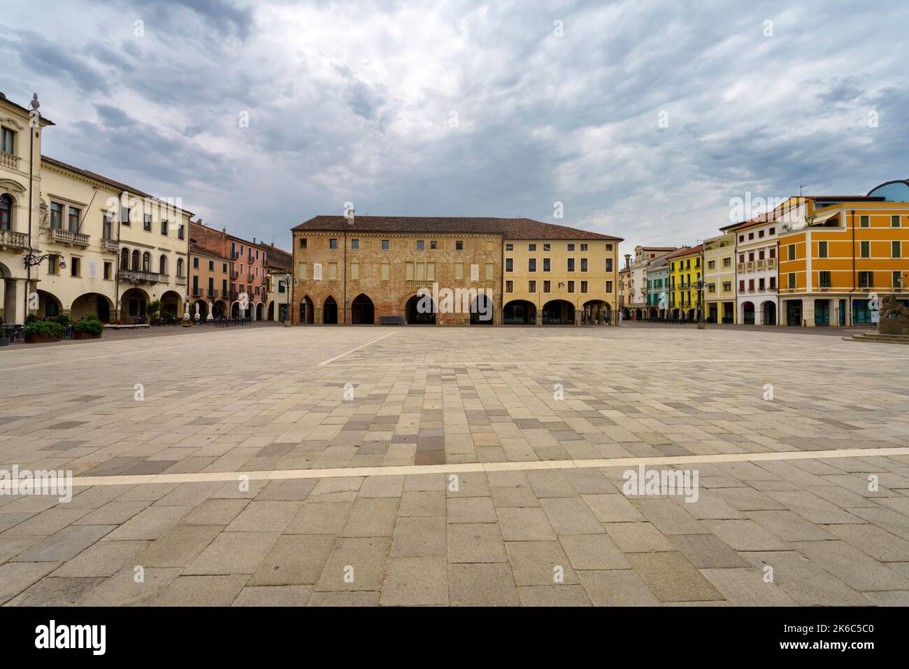 Exterior of historic buildings at Este, Padua province, Veneto, Italy ...