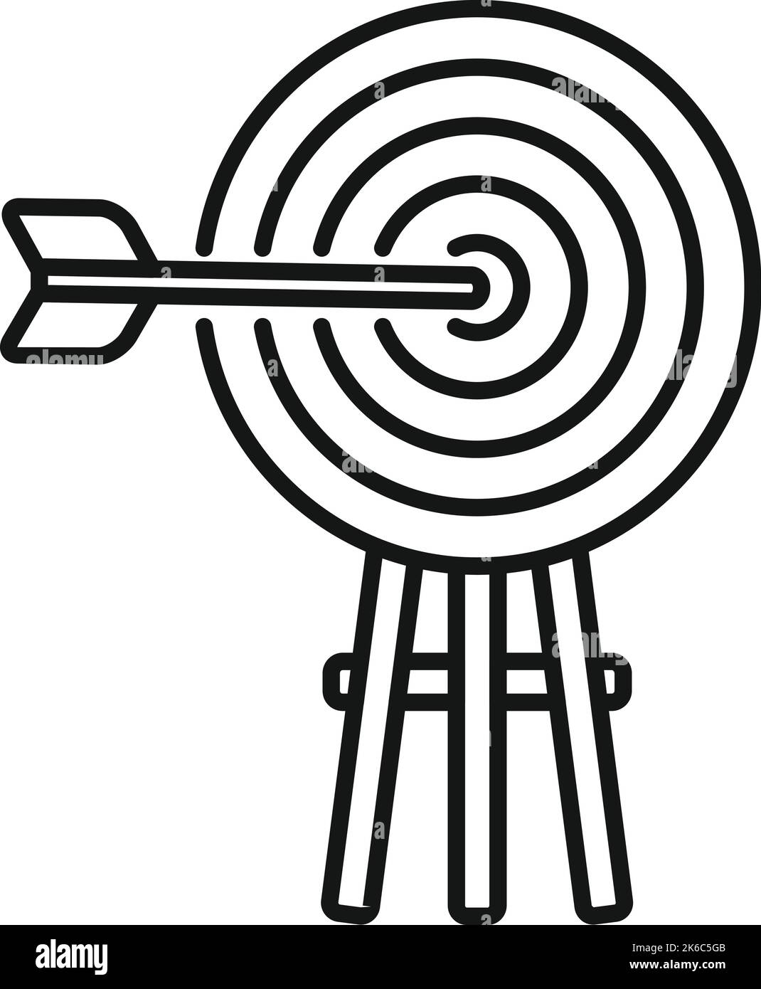 Eco target icon outline vector. Sustainable development. Global united ...