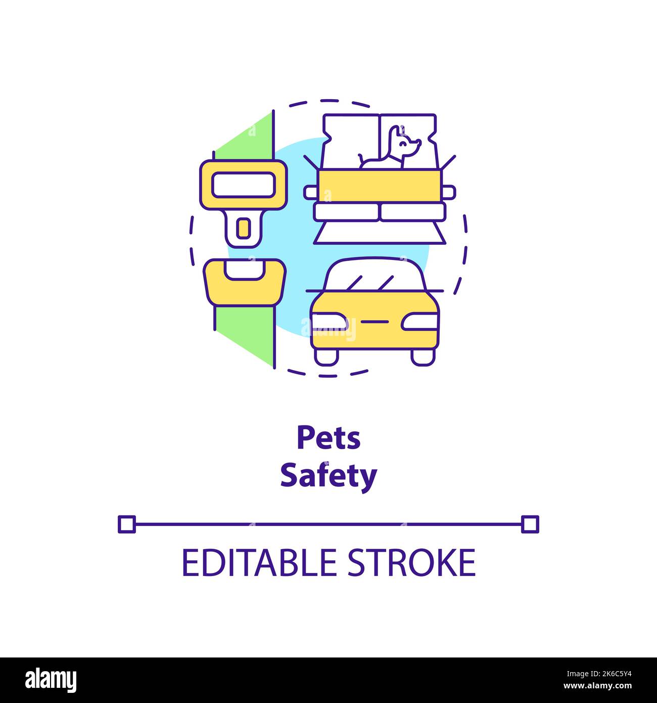 Pets safety while traveling concept icon Stock Vector Image & Art - Alamy Pets safety while traveling concept icon Stock Vector Image & Art - Alamy