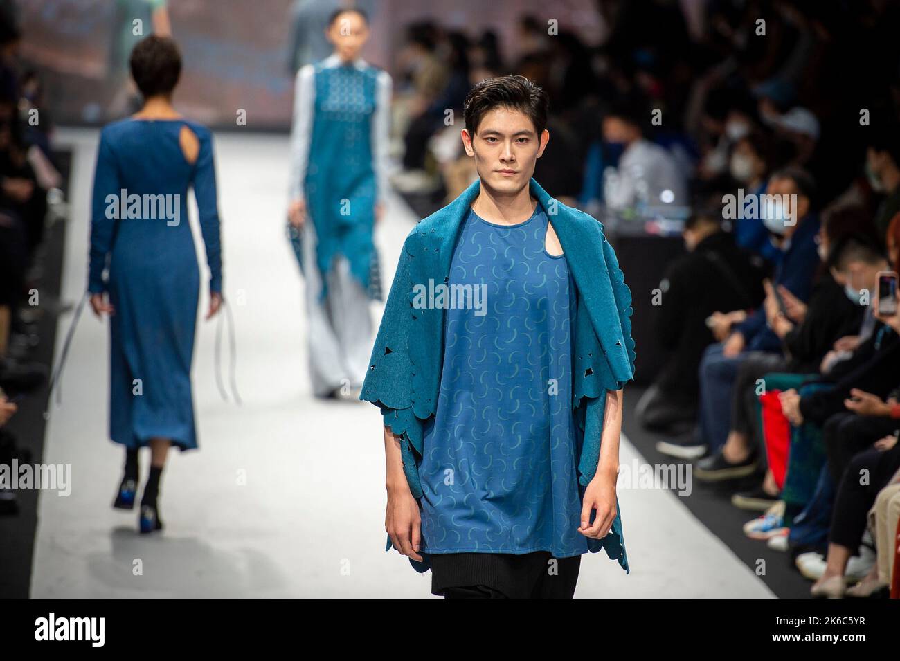 Taipei. 13th Oct, 2022. The models present sustainable collection made ...