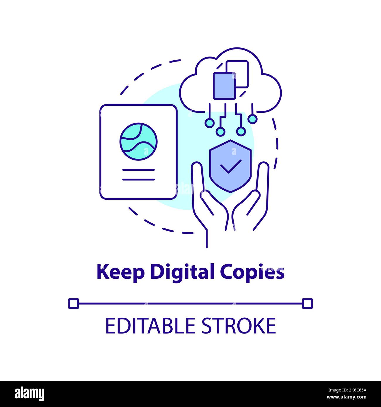 Keep digital copies concept icon Stock Vector Image & Art - Alamy