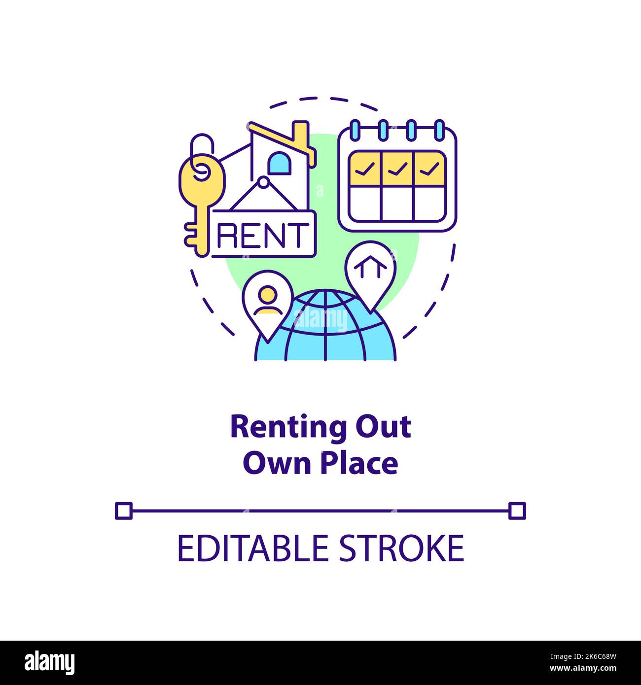 Renting out own place concept icon Stock Vector Image & Art - Alamy