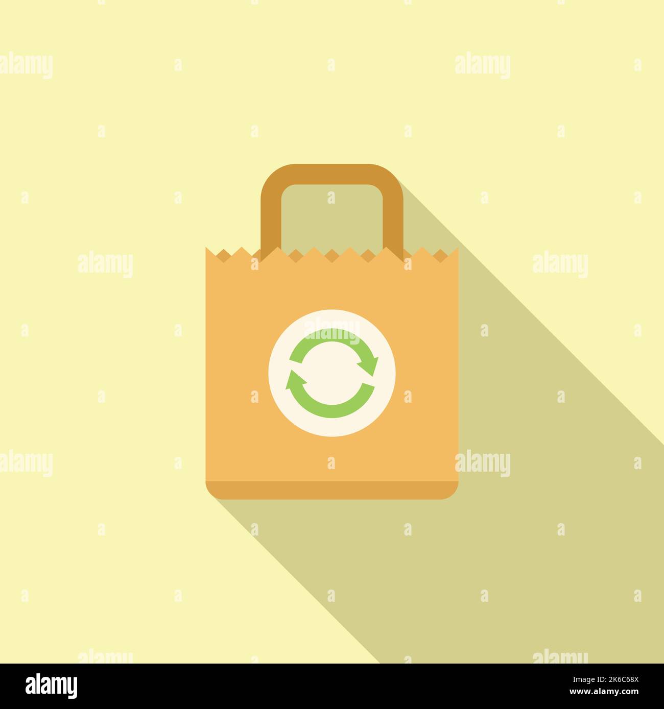 Recycle package icon flat vector. Eco bag. Box pack Stock Vector Image ...