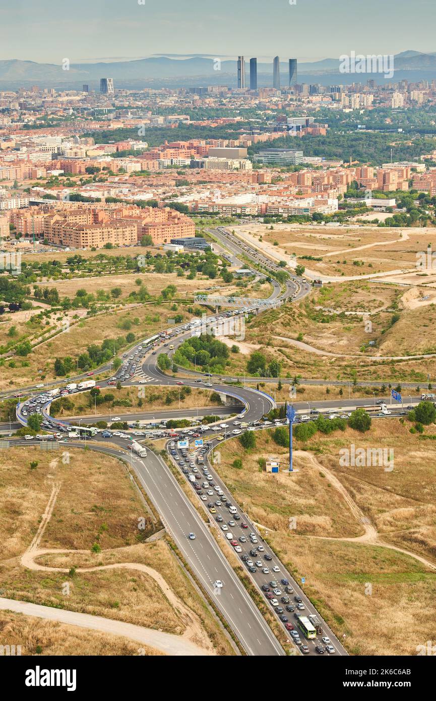 Aerial view of the city of Madrid Stock Photo - Alamy