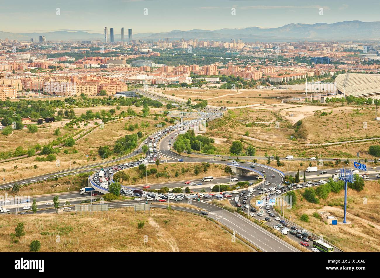 Aerial view of the city of Madrid Stock Photo - Alamy