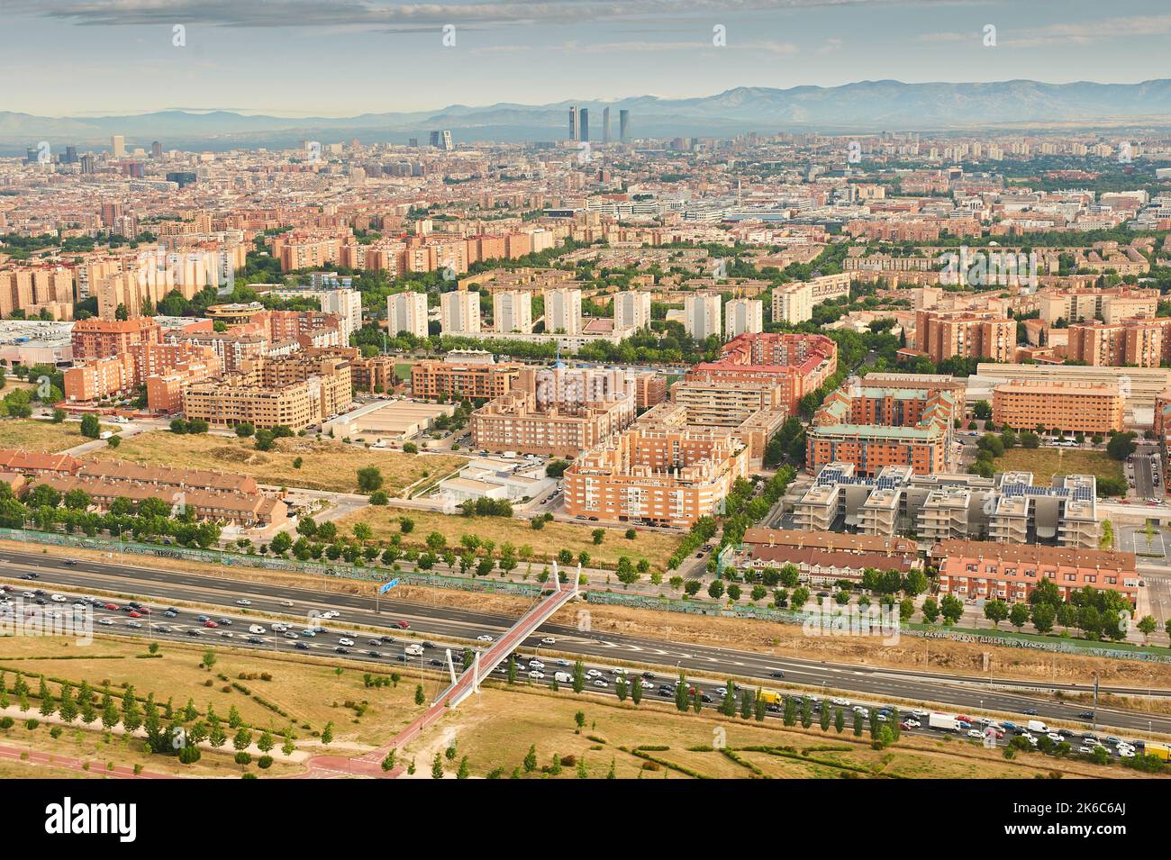 Aerial view of the city of Madrid Stock Photo - Alamy