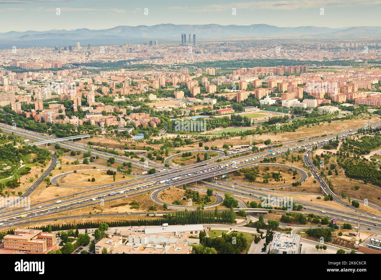 Aerial view of the city of Madrid Stock Photo - Alamy