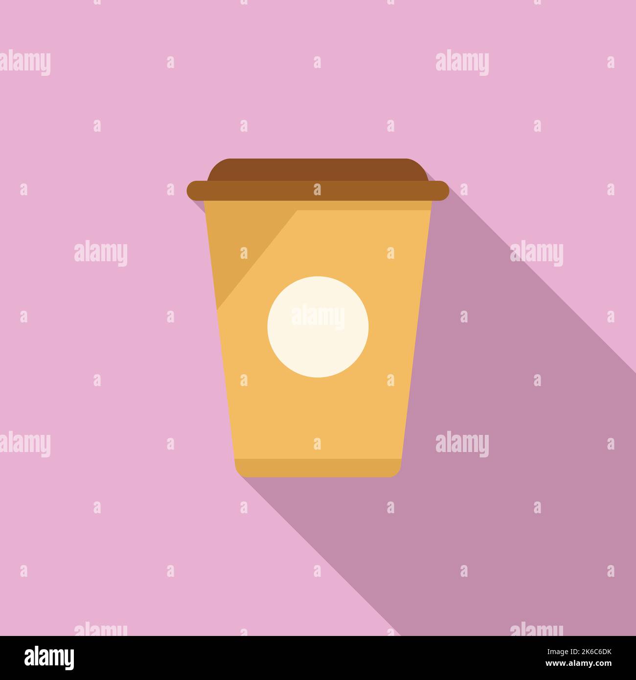 Carton coffee cup icon flat vector. Eco bag. Craft box Stock Vector ...