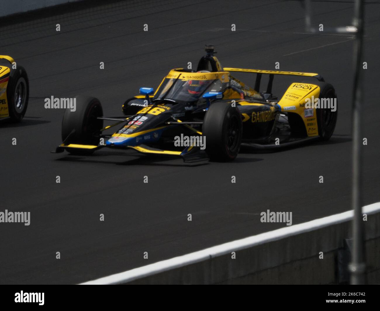 A view of a yellow sports car at Indianapolis 500 race Stock Photo - Alamy