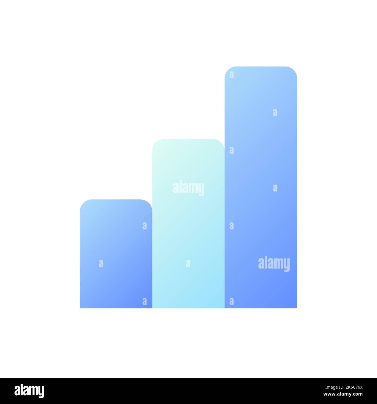 Blue gradient bar chart Cut Out Stock Images & Pictures - Alamy