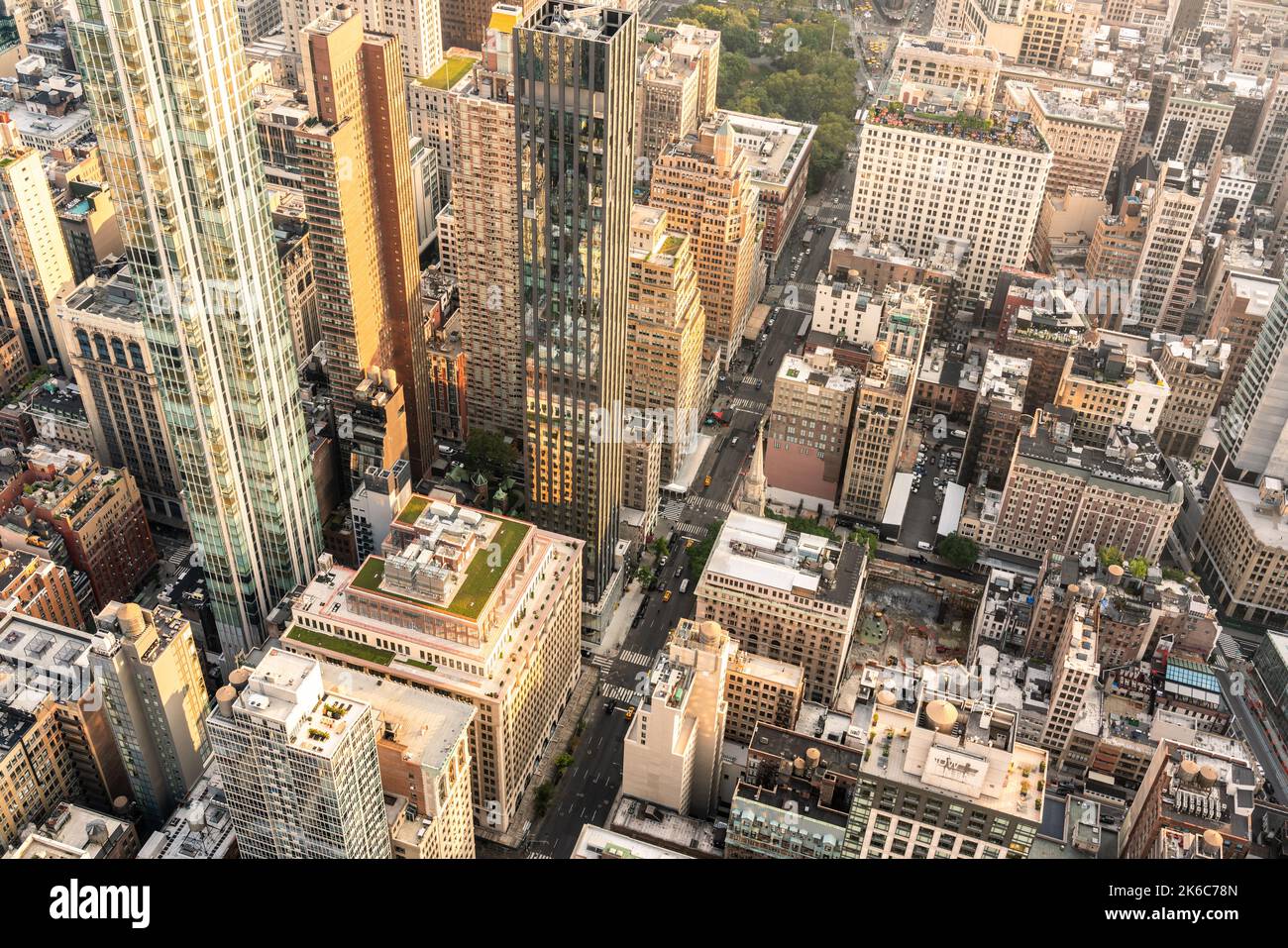 Skyscrapers roofs aerial from above hi-res stock photography and images ...