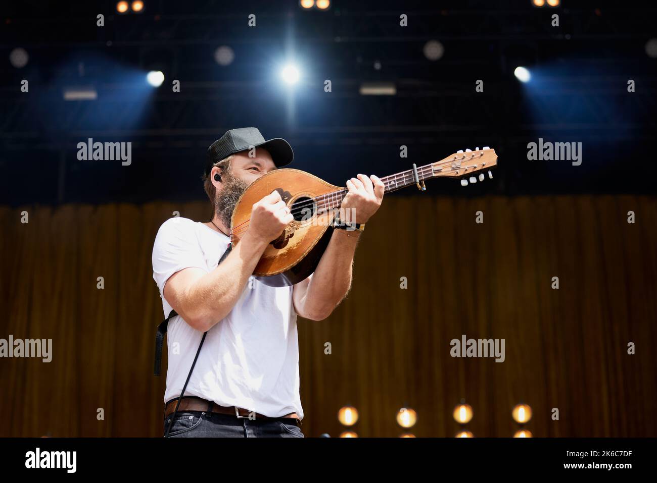johan blacksmith playing show at nibe festival in denmark Stock Photo ...