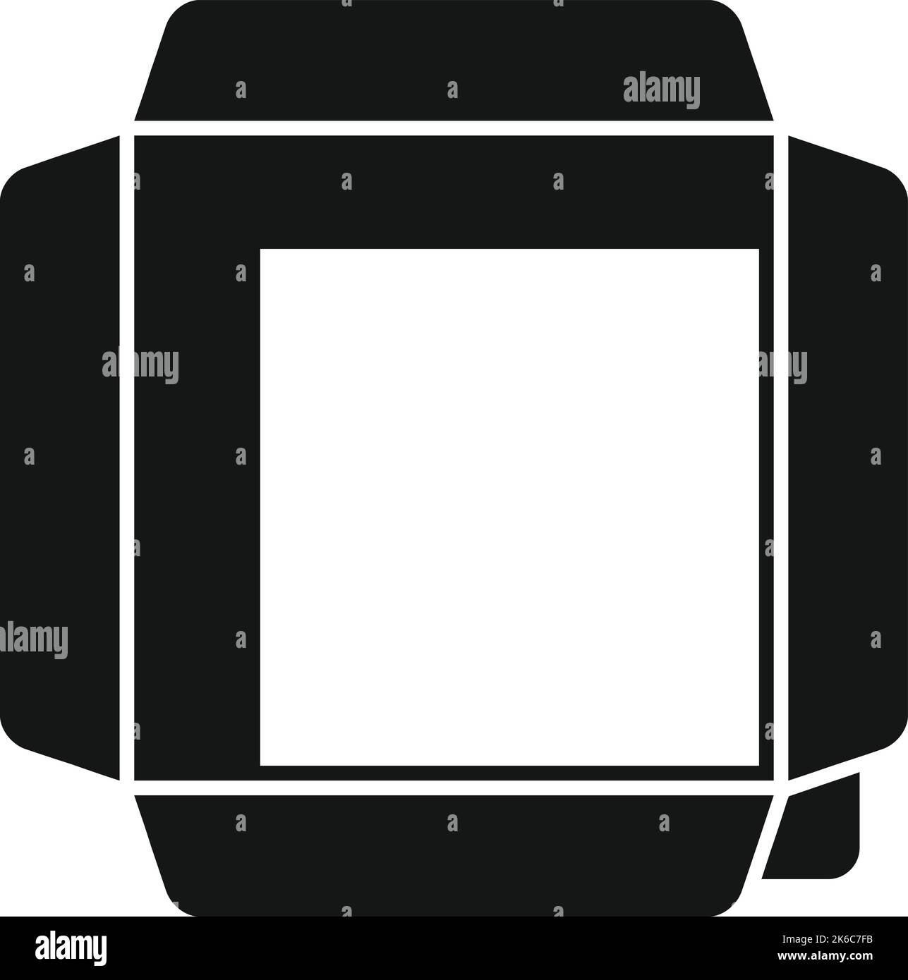 Top view box icon Black and White Stock Photos & Images - Alamy
