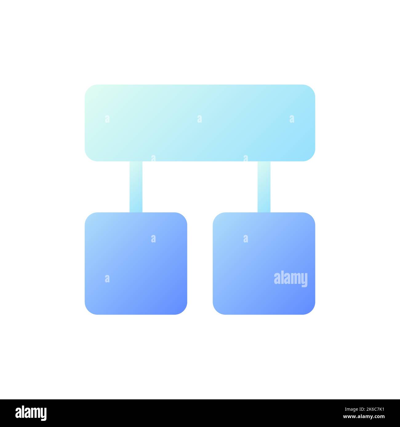 Block diagram pixel perfect flat gradient two-color ui icon Stock ...