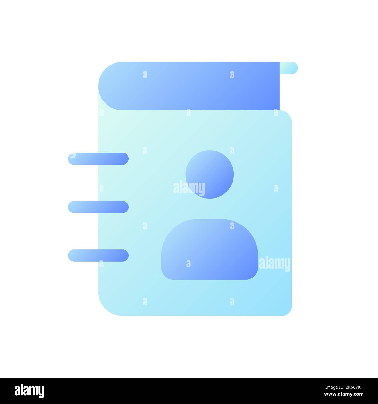 Contact list pixel perfect flat gradient two-color ui icon Stock Vector ...