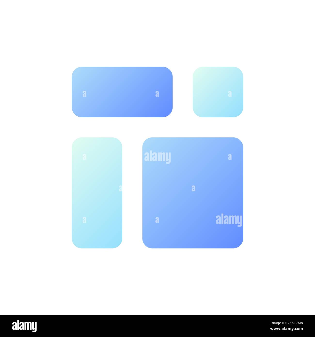 Content blocks pixel perfect flat gradient two-color ui icon Stock ...