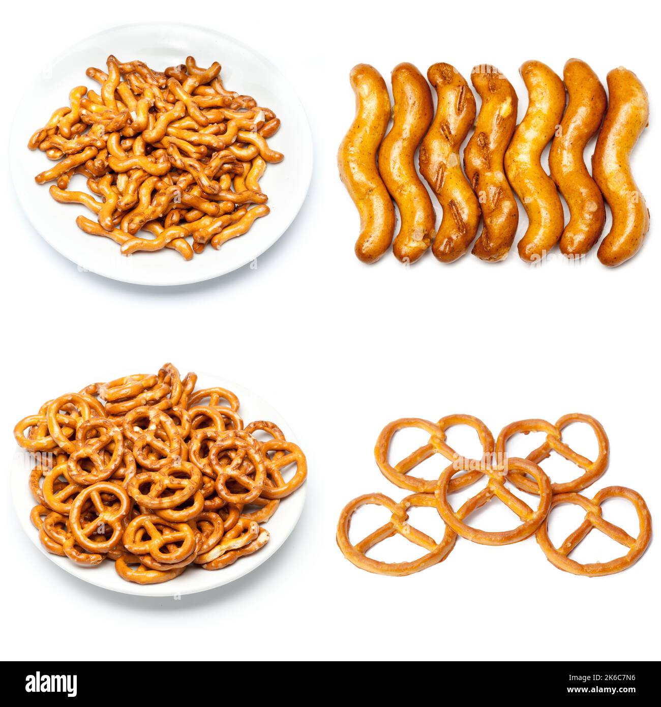 Cracker snacks isolated on over white background Stock Photo - Alamy