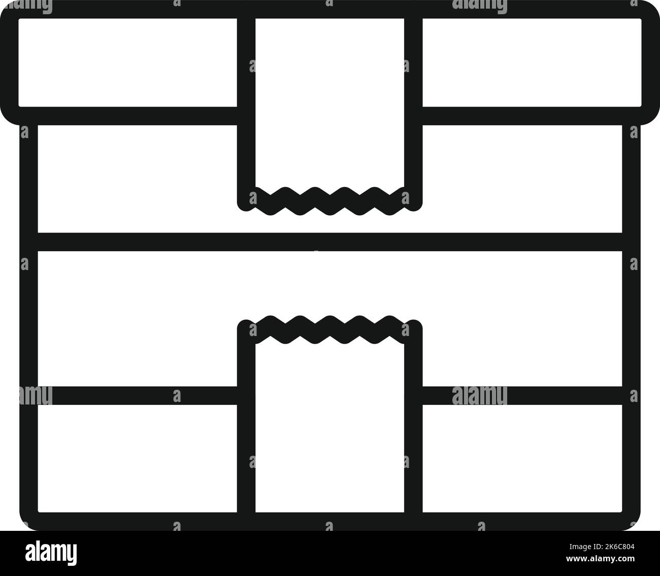 Carton box icon outline vector. Paper package. Recycle pack Stock ...