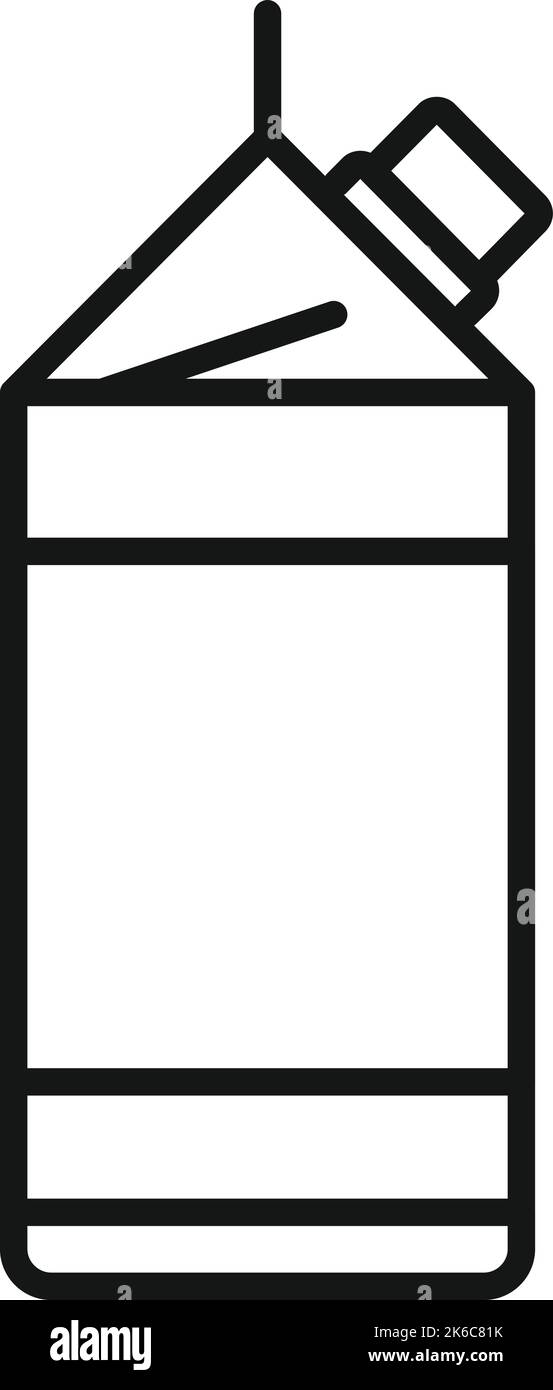 Milk package icon outline vector. Food bag. Recycle box Stock Vector ...