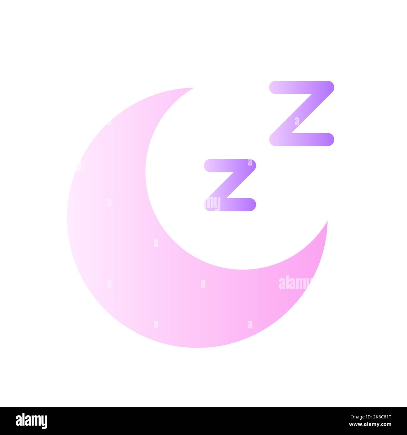 Sleep flat gradient two-color ui icon Stock Vector Image & Art - Alamy