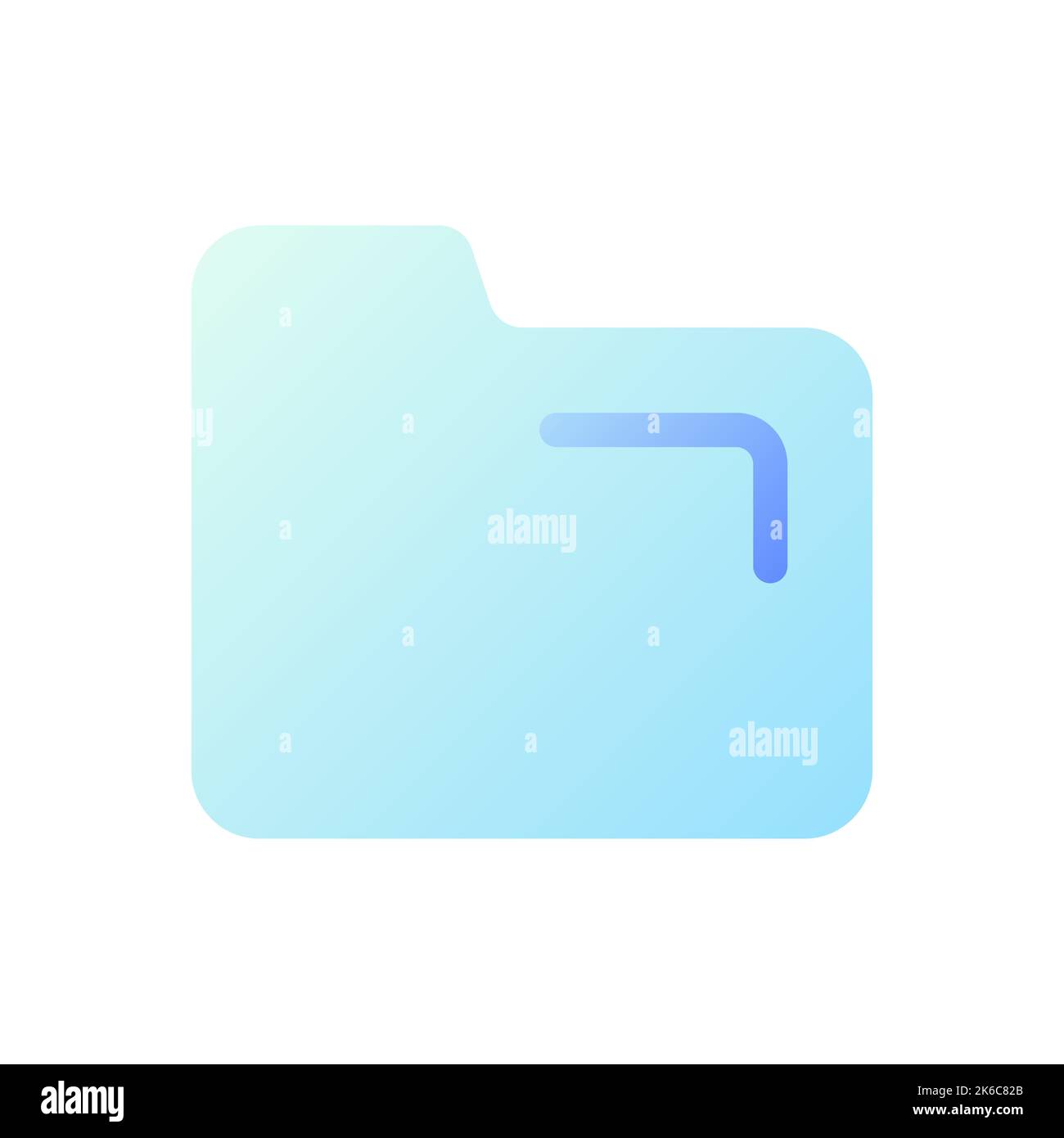 Folder pixel perfect flat gradient two-color ui icon Stock Vector Image & Art - Alamy