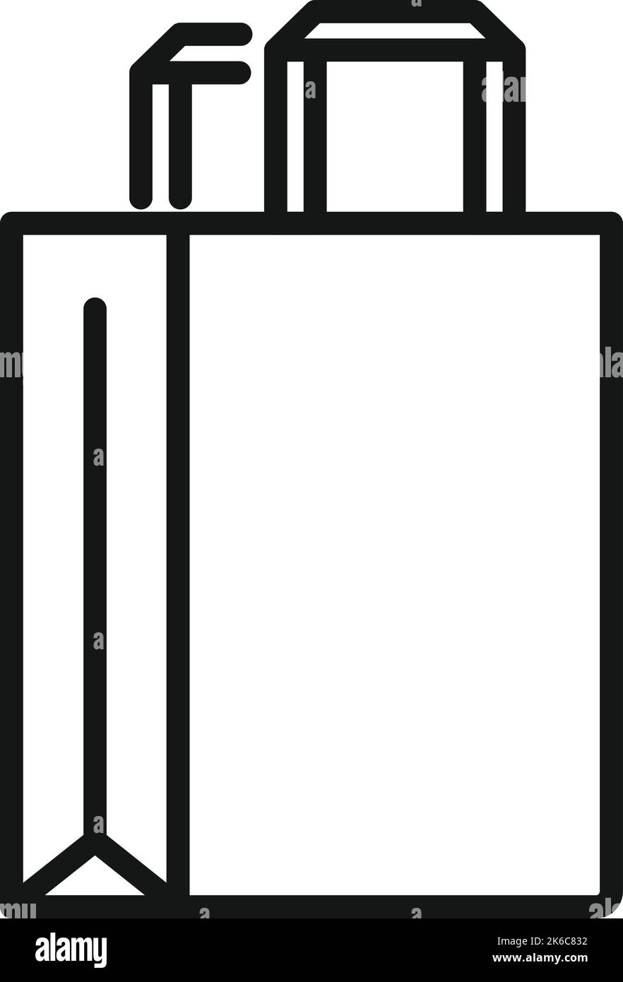 Food pack icon outline vector. Paper package. Ecology design Stock ...