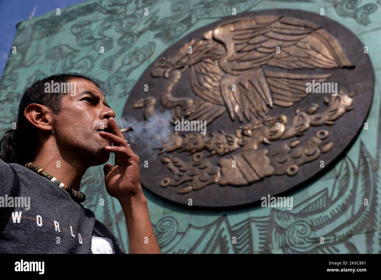 Non Exclusive: October 12, 2022, Mexico City, Mexico: An activist of ...
