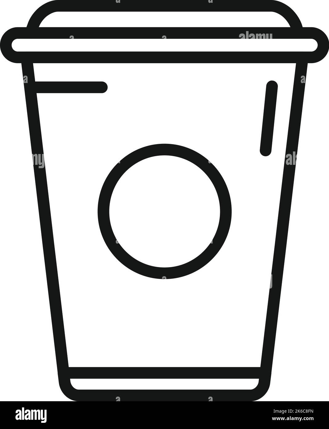 Carton coffee cup icon outline vector. Eco bag. Craft box Stock Vector ...
