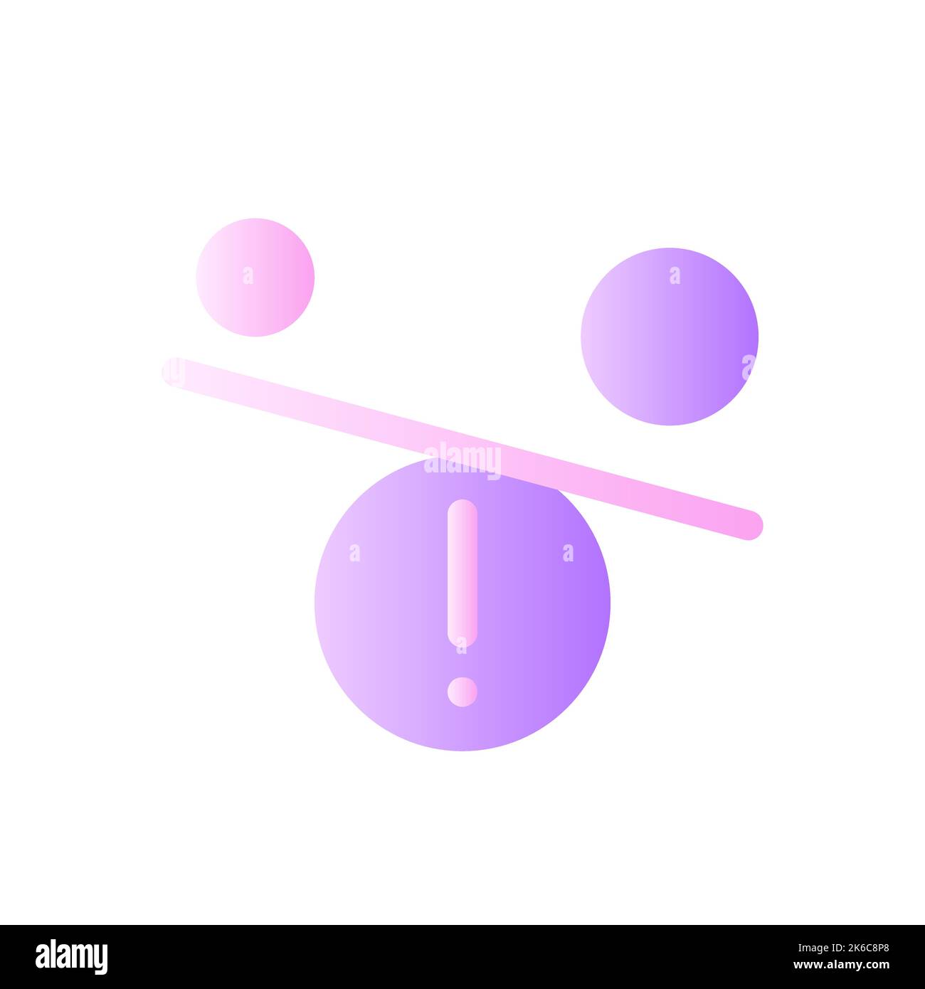 Imbalance flat gradient two-color ui icon Stock Vector Image & Art - Alamy