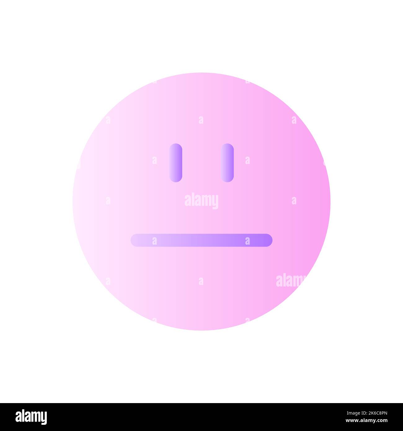 Neutral emoticon color flat Stock Vector Images - Alamy