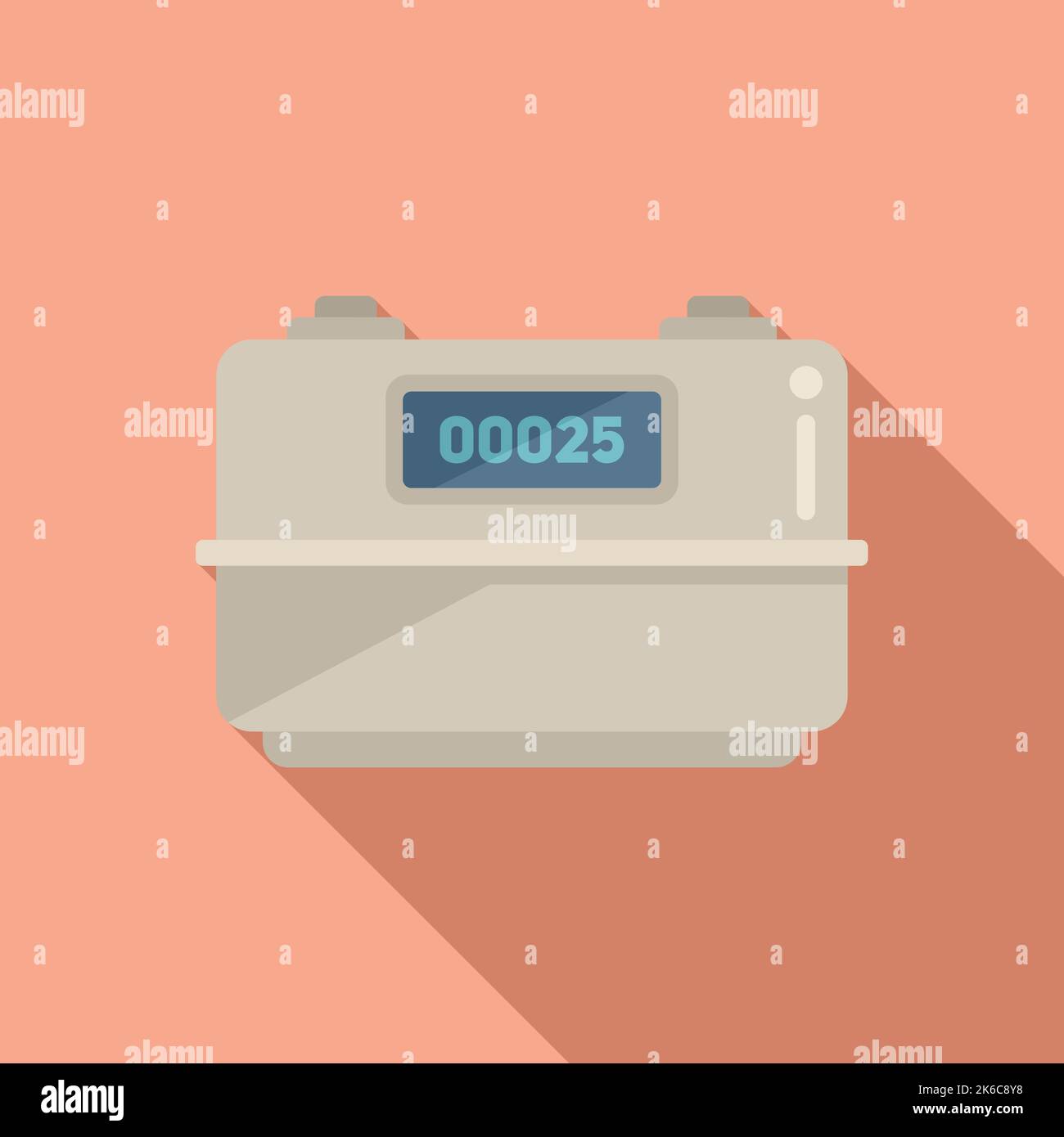 Home energy counter icon flat vector. Energy care. Digital iot Stock ...