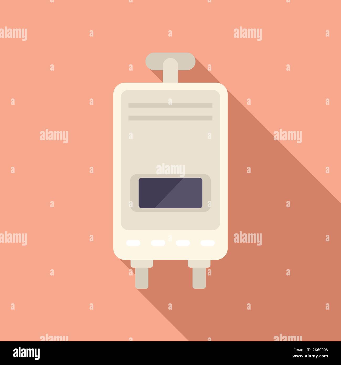Boiler smart consumption icon flat vector. Money care. Home storage ...