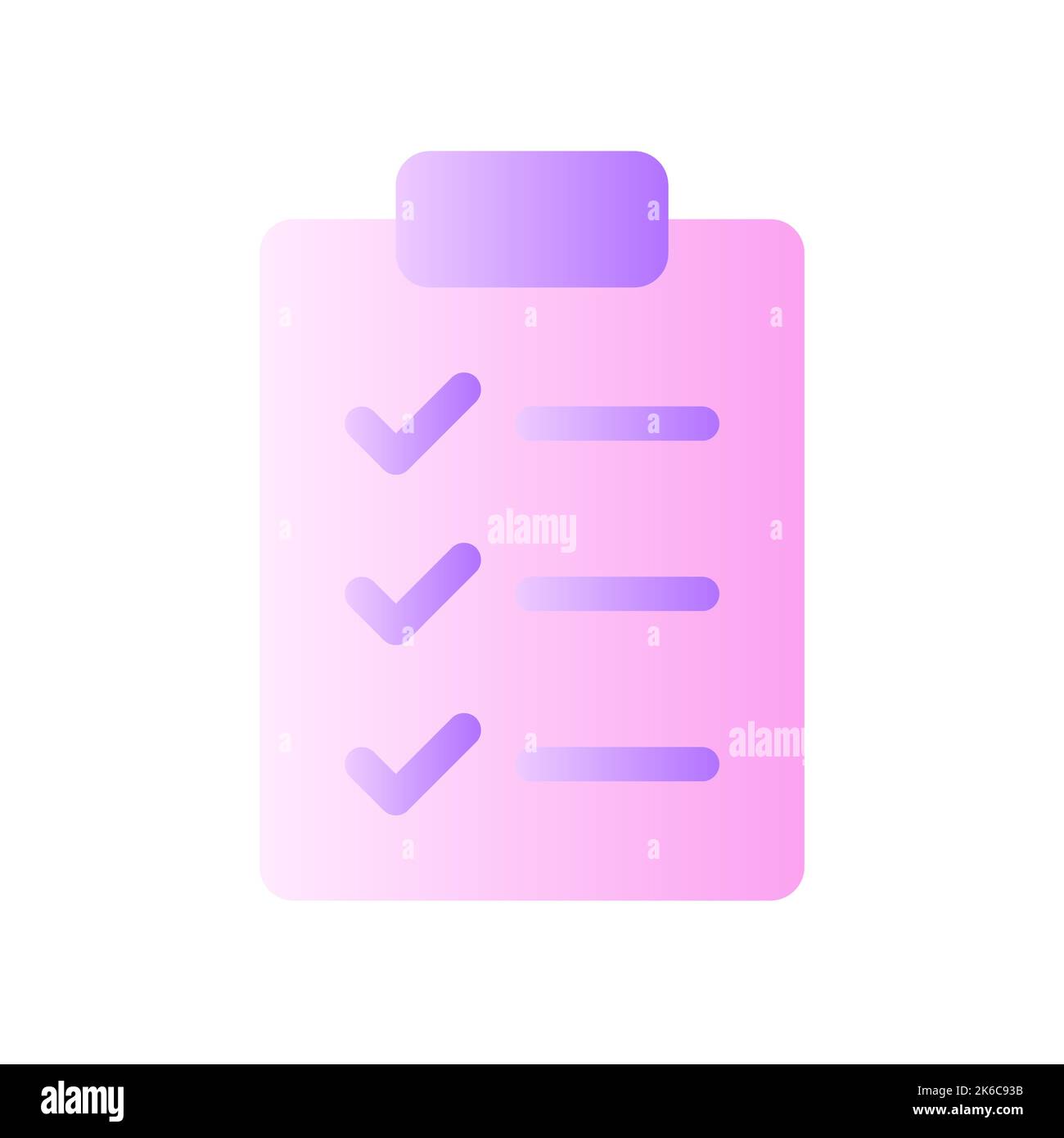 Checklist flat gradient two-color ui icon Stock Vector Image & Art - Alamy