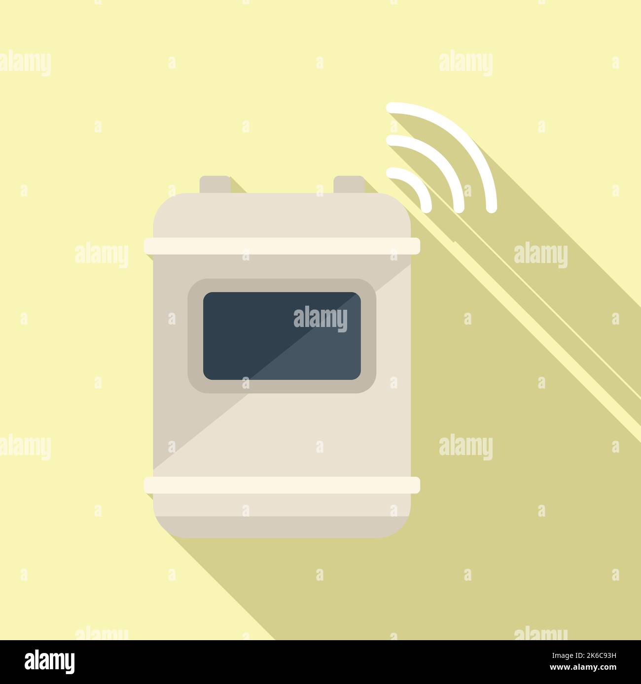 Wireless counter icon flat vector. Smart consumption. Care home Stock ...