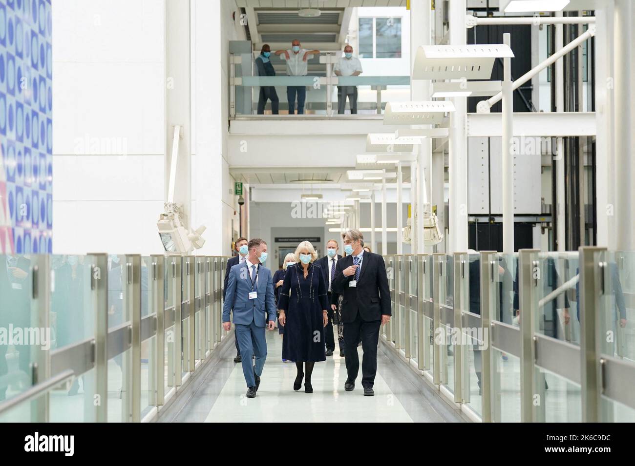 During visit to the chelsea westminster hospital in london hi-res stock ...