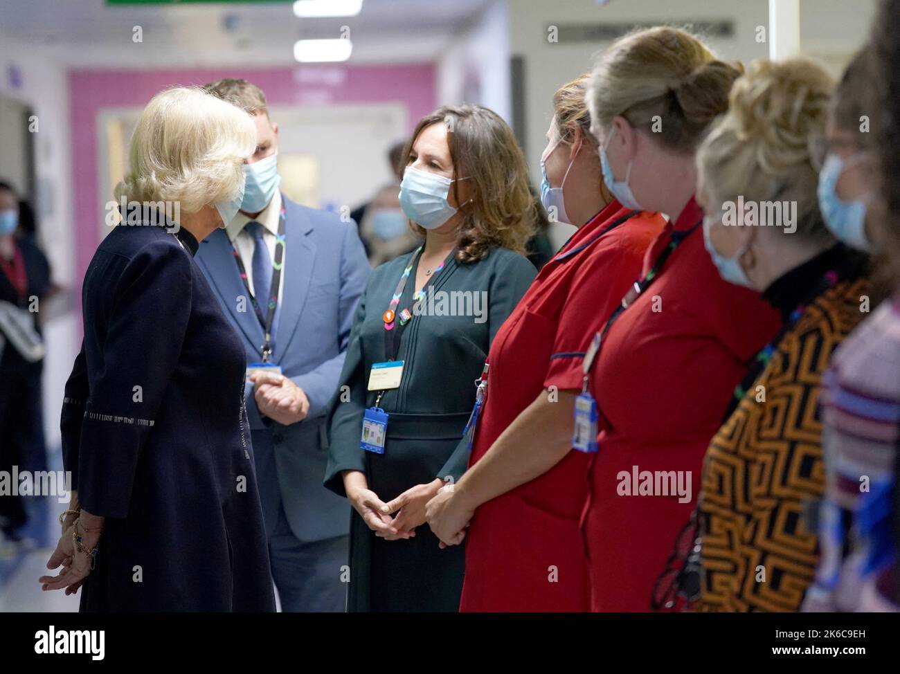 During visit to the chelsea westminster hospital in london hi-res stock ...