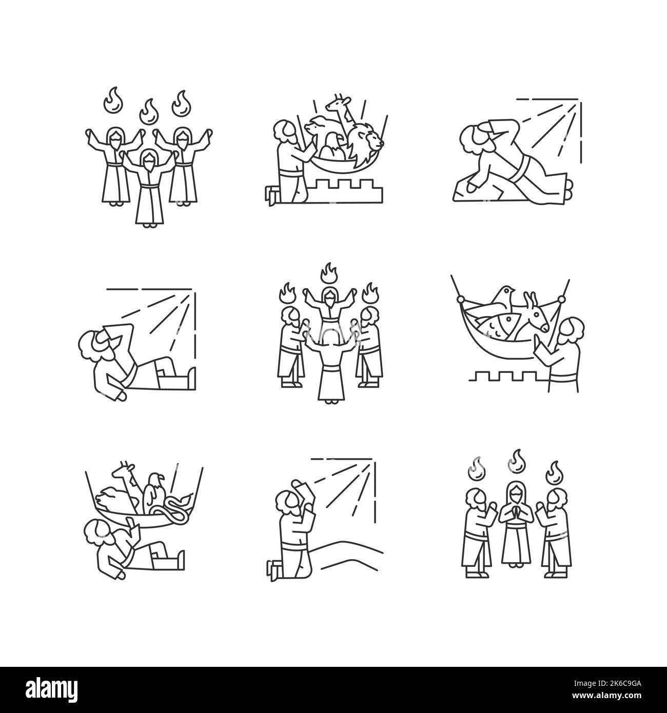 Bible narratives linear icons set Stock Vector Image & Art - Alamy Bible narratives linear icons set Stock Vector Image & Art - Alamy