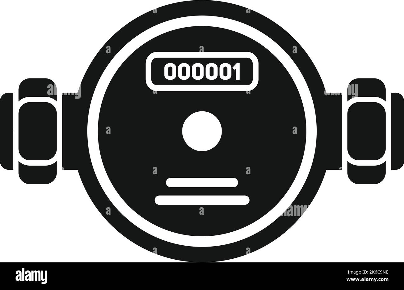 Water counter icon simple vector. Digital home. Smart consumption Stock ...