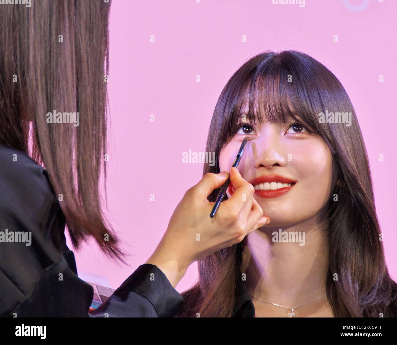 Tokyo, Japan. 13th Oct, 2022. Makeup artist Won Jungyo and member of ...