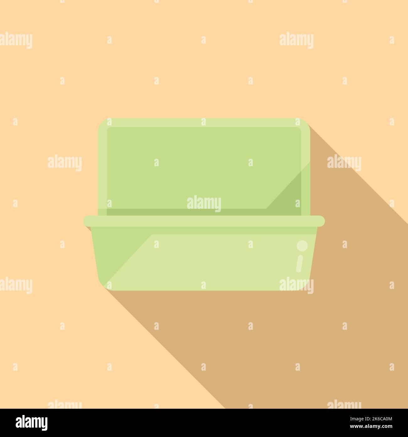 Biodegradable plastic food box icon flat vector. Recycle bottle. Waste ...