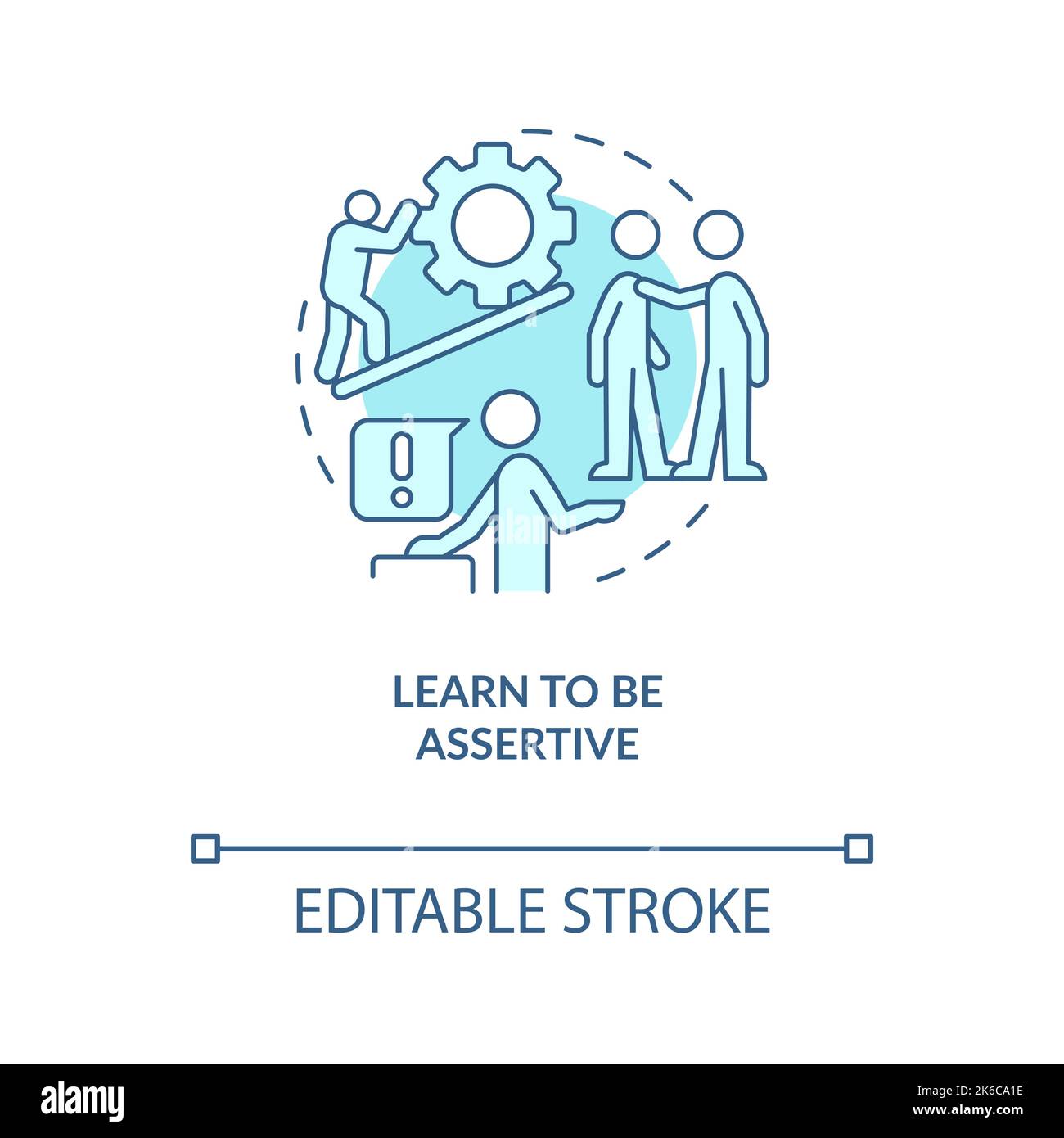 Learn to be assertive turquoise concept icon Stock Vector Image & Art ... Learn to be assertive turquoise concept icon Stock Vector Image & Art ...
