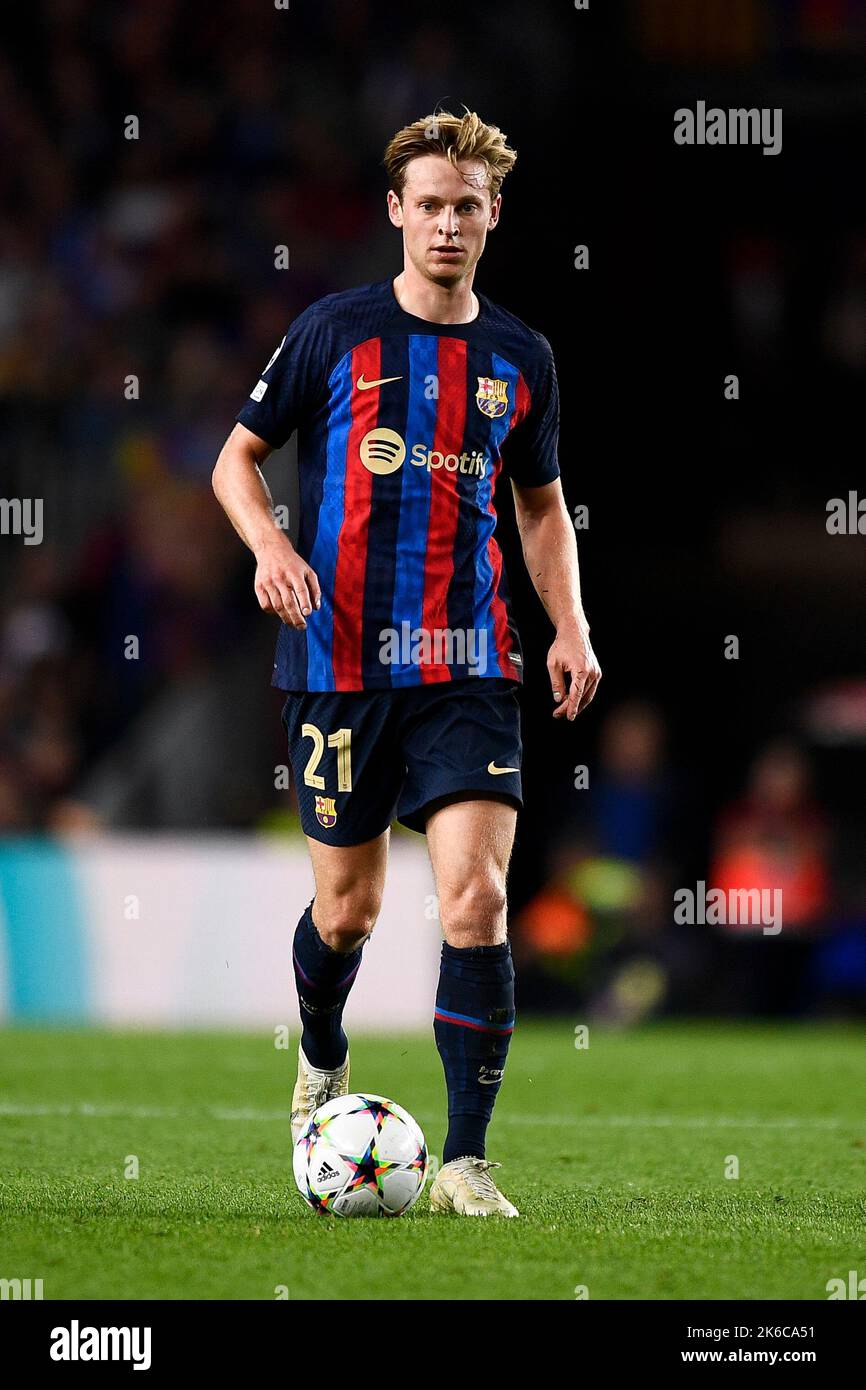 Barcelona, Spain. 12 October 2022. Frenkie de Jong of FC Barcelona in ...
