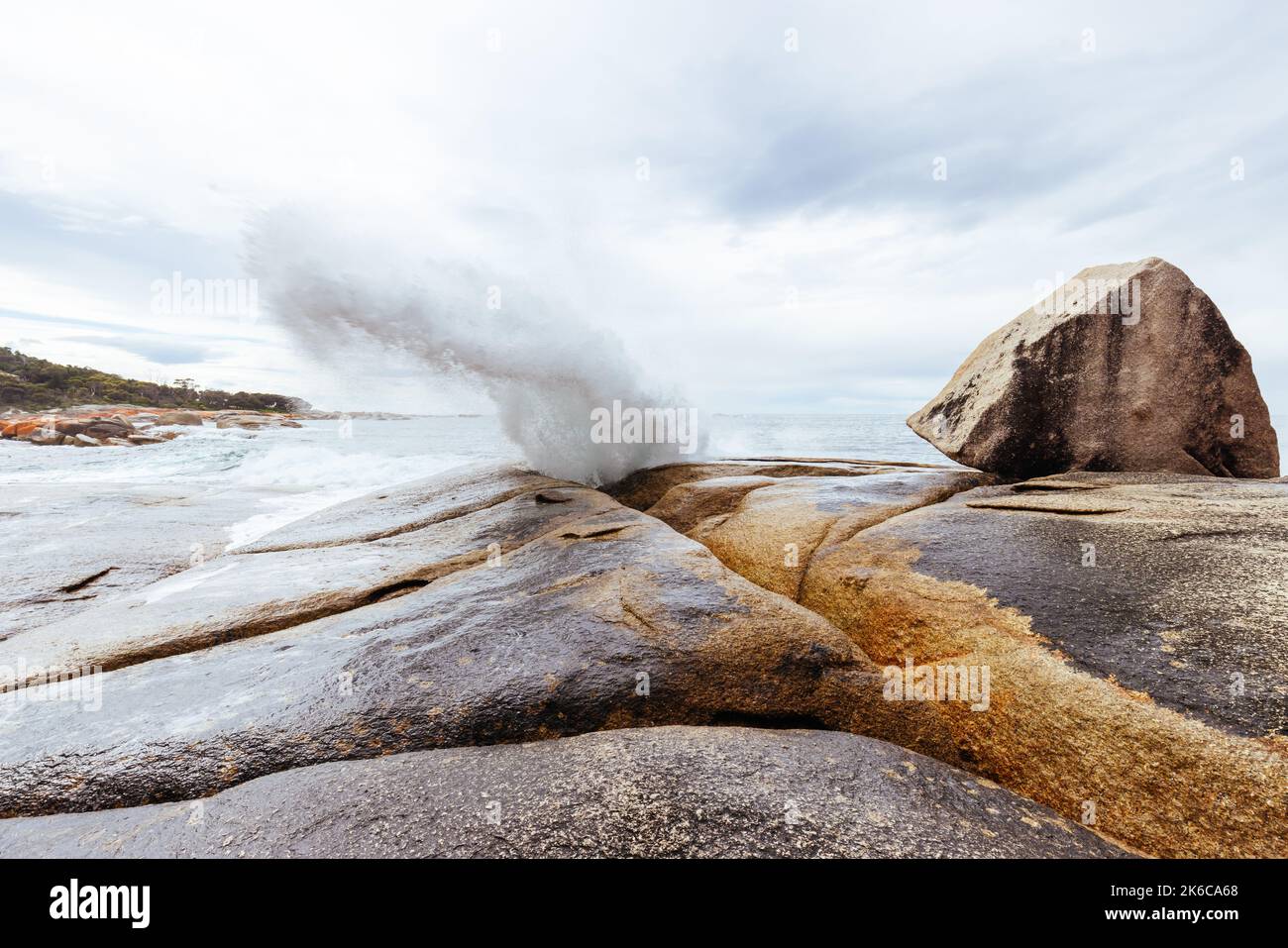 Bicheno Blowhole in Tasmania Australia Stock Photo - Alamy