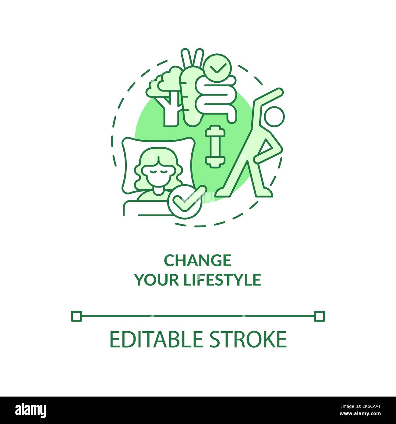 Change your lifestyle green concept icon Stock Vector Image & Art - Alamy