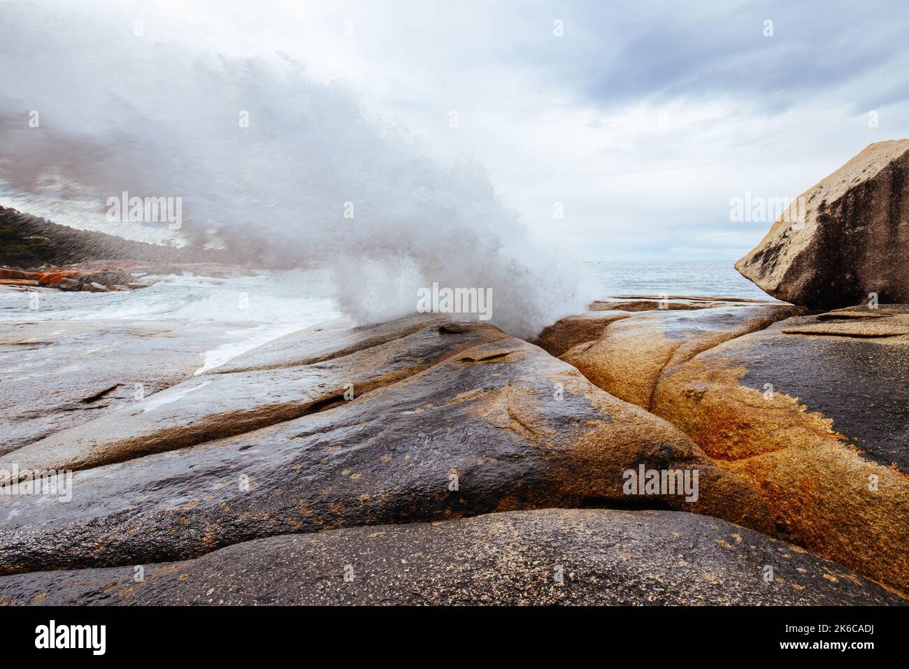 Bicheno Blowhole in Tasmania Australia Stock Photo - Alamy