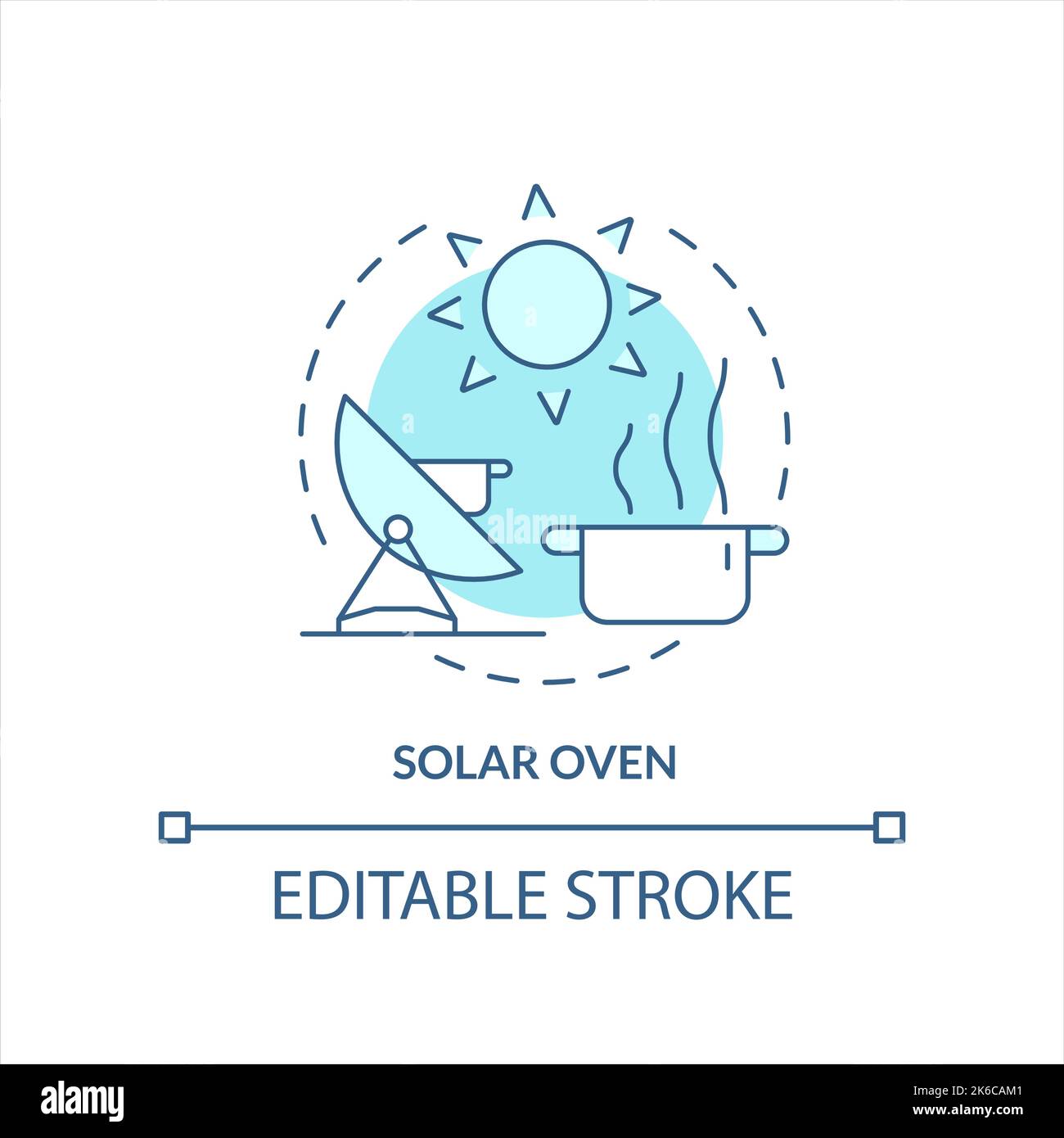 Solar oven turquoise concept icon Stock Vector Image & Art - Alamy