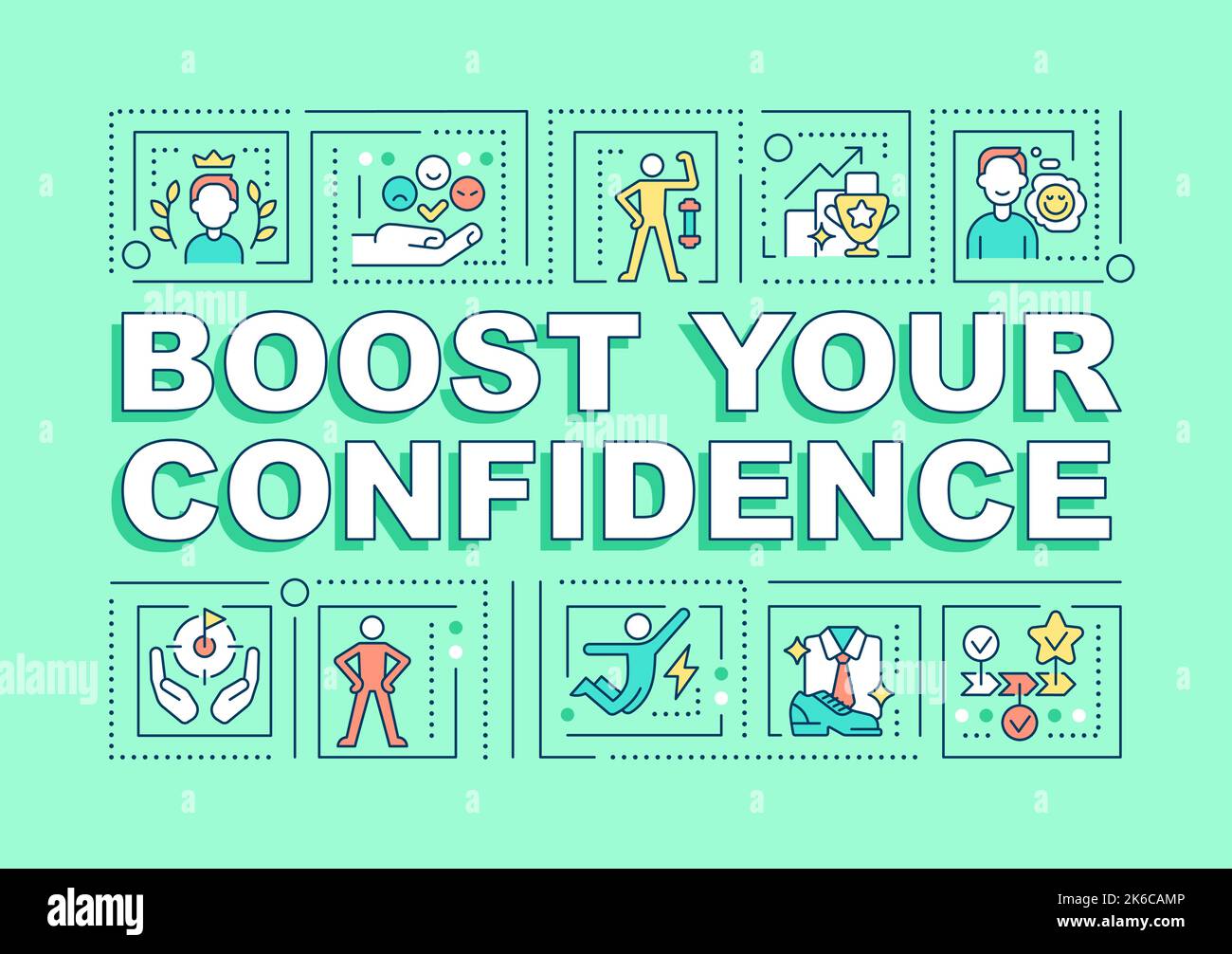 Boost your confidence word concepts green banner Stock Vector Image ...