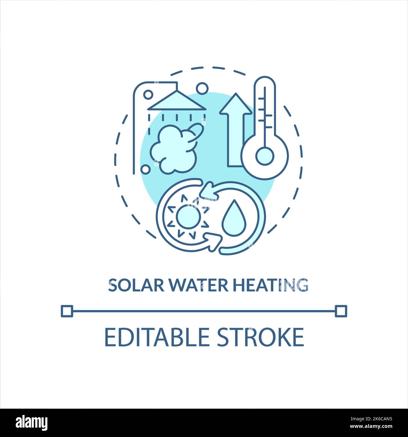 Solar water heating concept Stock Vector Images - Alamy