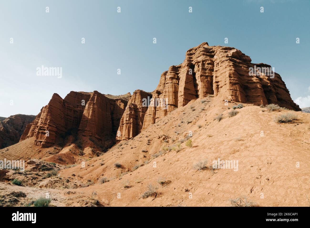 Rock formations on clear day Stock Photo - Alamy